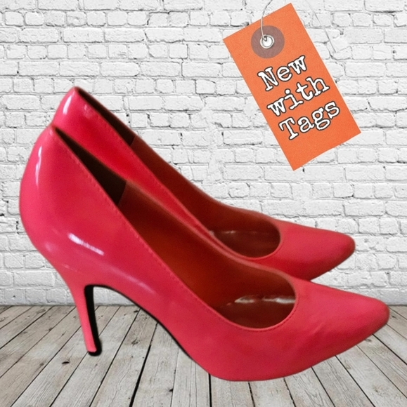 Deb | Shoes | Nwt Deb Neon Coral Heels | Poshmark
